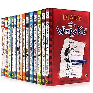 A Library of Diary of A Wimpy Kid 1-16 Books Set Collection Box Set