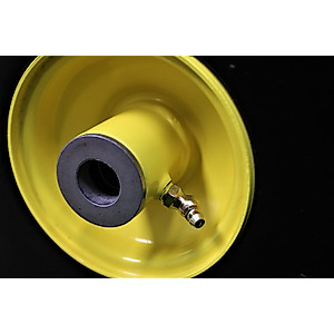 (Set of 2) 4.10/3.50-4 (10") Flat Free Tires and Wheels/Sawtooth tread, 4-1/4" Hub with 3/4" bore. Compatible with Toro 105-3471, Time Cutter Z, and John Deere