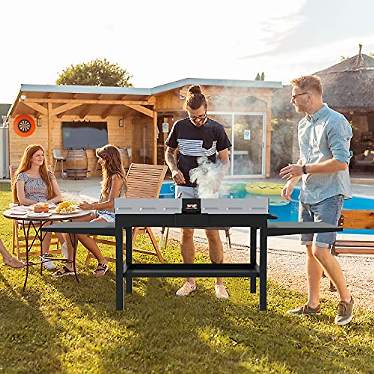 BQMAX Wind Guard for Blackstone 36" Griddle, Wind Guards for Blackstone 36" Griddle and Other Griddle, Stainless Steel Wind Screen (NOT Aluminum)