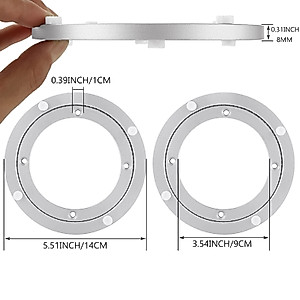 2pcs 5.5inch Aluminium Alloy Lazy Susan Turntable Bearings, Round Rotating Bearing Turntable Base, 360 Degree Rotating Swivel Plate Lazy Susan Hardware for Kitchen Dining Table, 110lbs Capacity