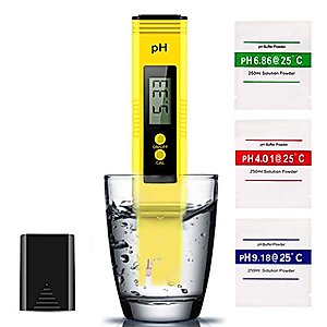 Digital PH Meter, PH Meter 0.01 Water Quality Tester with 0-14 PH Measurement Range for Household Drinking, Pool and Aquarium Water PH Tester Design with ATC