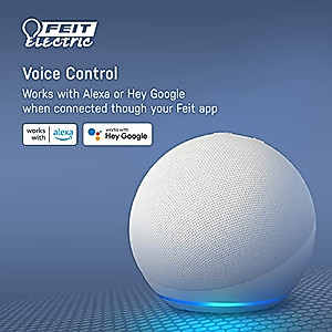 Feit Electric Smart Recessed Light, Fits Most 5-6" Can Housing, Works with Alexa or Google Assistant, Dimmable, 75W Equiv, 1000 Lumens, 2.4GHz WiFi Color Changing Downlight, LEDR6/RGBW/AG, 1 Pack