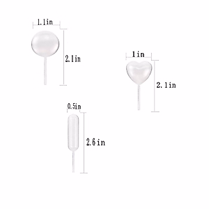 200pcs 4ml Mini Squeeze Transfer Cupcakes Pipettes-Rectangular,Heart,Round Shape,Disposable Plastic Droppers for Cupcake,Dessert,Strawberries and Chocolate, Birthday Party and Holiday Decoration.