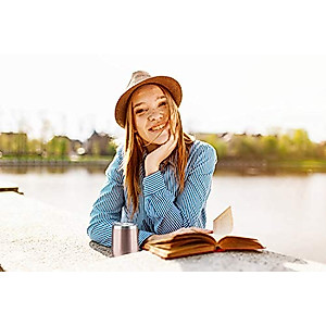 MEWAY Stemless 12 OZ Wine Tumbler Glasses with Lid -Insulated Double Wall Vacuum Stainless Steel Travel Tumbler with Straw,Gift for Woman Under 10 dollars (Rose gold,1)