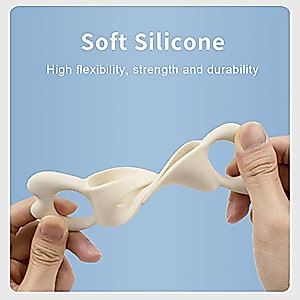 FAREVER Baby Bottle Handles, Silicone Wide-Neck Baby Bottle Handle, Outer Diameter Over 6cm for Bottle(2 Pack), Pink/White…