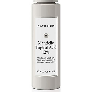 Naturium Mandelic Topical Acid 12%, Plus Niacinamide & Natural Fruit Acids, Anti-Aging Skin Treatment, 1.0 oz