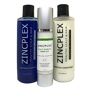 Zincplex Smelly Hair and Scalp Kit Shampoo Conditioner and Scalp Lotion