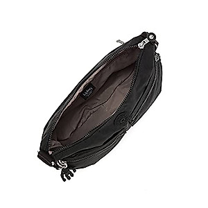 Kipling Women’s Izellah Crossbody, Super Light Everyday Purse, Nylon Shoulder Bag, Black Noir