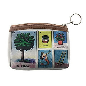 Hulu Makana Loteria Mexicana Print Make Up/Coin Bag
