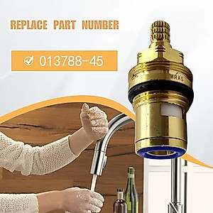 Ceramic Cartridge Assembly Compatible with T&S Brass Faucets Temperature 40F-140F, Pressure 20PSI-125PSI Cold Ceramic Cartridge faucet parts Replace 013788-45