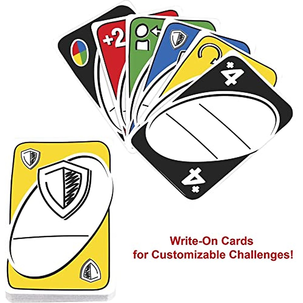 Mattel Games UNO Remix Card Game for Family Night with Customizable Options & Write-On Cards in Storage Tin for 3-6 Players