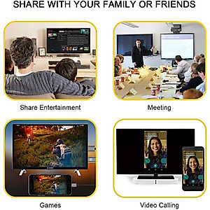 Wahbite iPhone to HDMI Adapter, Lightning to HDMI Cord for iPhone 12/11/XS/XR/X/8/7/SE iPad to HD TV/Monitor/Projector