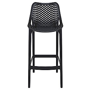 Compamia Air Patio Bar Stool in Black (Set of 2)