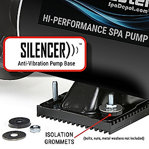 Silencer Anti-Vibration Pump Motor Mount Base Pad for Quiet Hot Tub, Spa - 95% Noise Reduction