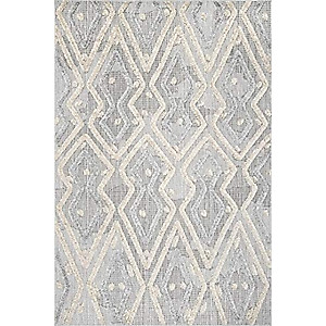 nuLOOM Midwest Raised Theta Trellis Area Rug, 5' x 8', Beige