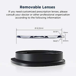 KIWI design Blue Light Blocking Glasses, VR Lens Protector Accessories Compatible with Quest 2, Anti-Glare and Protect Your Eyes from Harmful Blue Light (1 Pair)