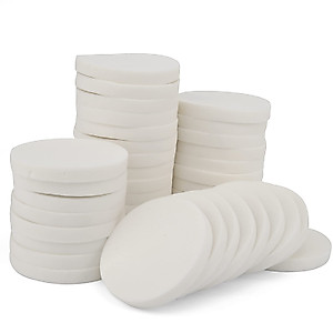 40 PCS Makeup Blenders Sponges Set, Use for Dry and Wet, Perfect for Full Face Curve Blending, Cream, Liquid, Powder Foundation Cosmetics, Latex Free & Soft & Flexible, Round