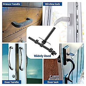 Raynesys Aluminum Alloy Cabinet Hardware Jig, Punch Locator Cabinet Drawer Drilling for Easy Installation, Adjustable Drill Guide for Door & Drawer Front Handles Punch Locator, Black