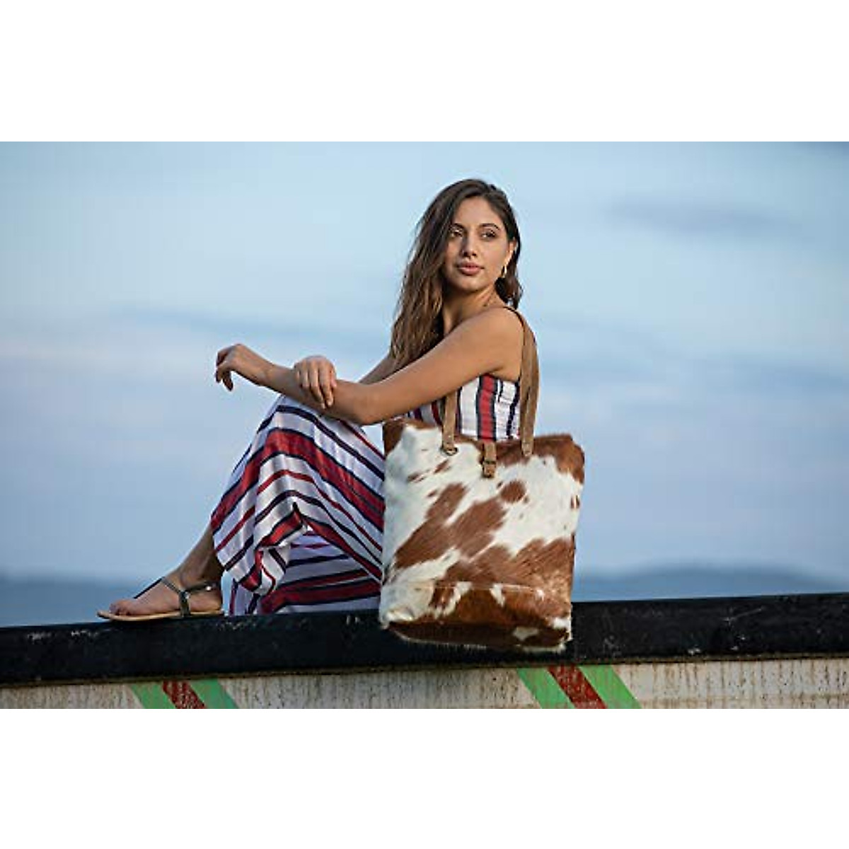 Myra S1285 Chestnut Hair On Tote Bag, Brown, One Size