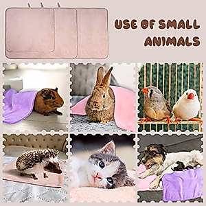 Ladadee 6 Pack Washable Fleece Liners Blankets - Soft and Absorbent Bedding Blanket for Hamsters, Guinea Pigs, and Rabbits - 11.8x11.8in Guinea Pig Cage Accessories