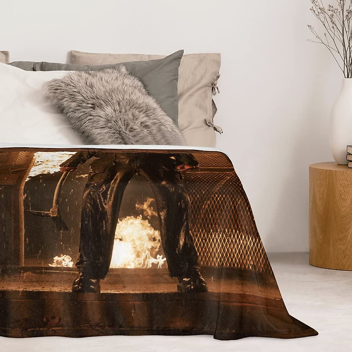 Sharkiss-Michael Myers Blanket Soft Cozy Throw Blanket Flannel Blankets for Bed Couch Car Living Room Plush Bed Blanket (40x50in), (mt-5566-555)