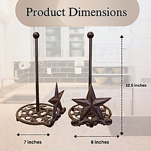 Metal Star Country Rustic Paper Towel Holder
