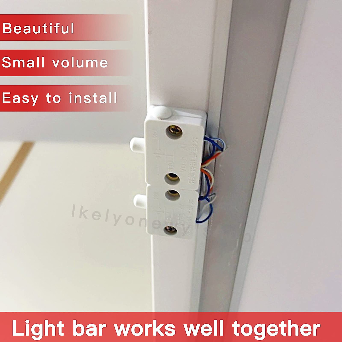 6Sets Wardrobe Closet White Electrical Light Switches Normally Closed Lamp Switch,for Cabinet Lights Closet Doors Closet Lights Wardrobe Cabinet Pantry Closet Pantry Light On Off Switch