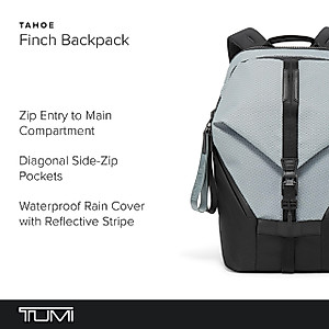 TUMI - Tahoe Finch Mens Laptop Backpack - Work and Travel - Padded Laptop Compartment Fits Up To A 15” PC or 16” MacBook - Nevado Grey