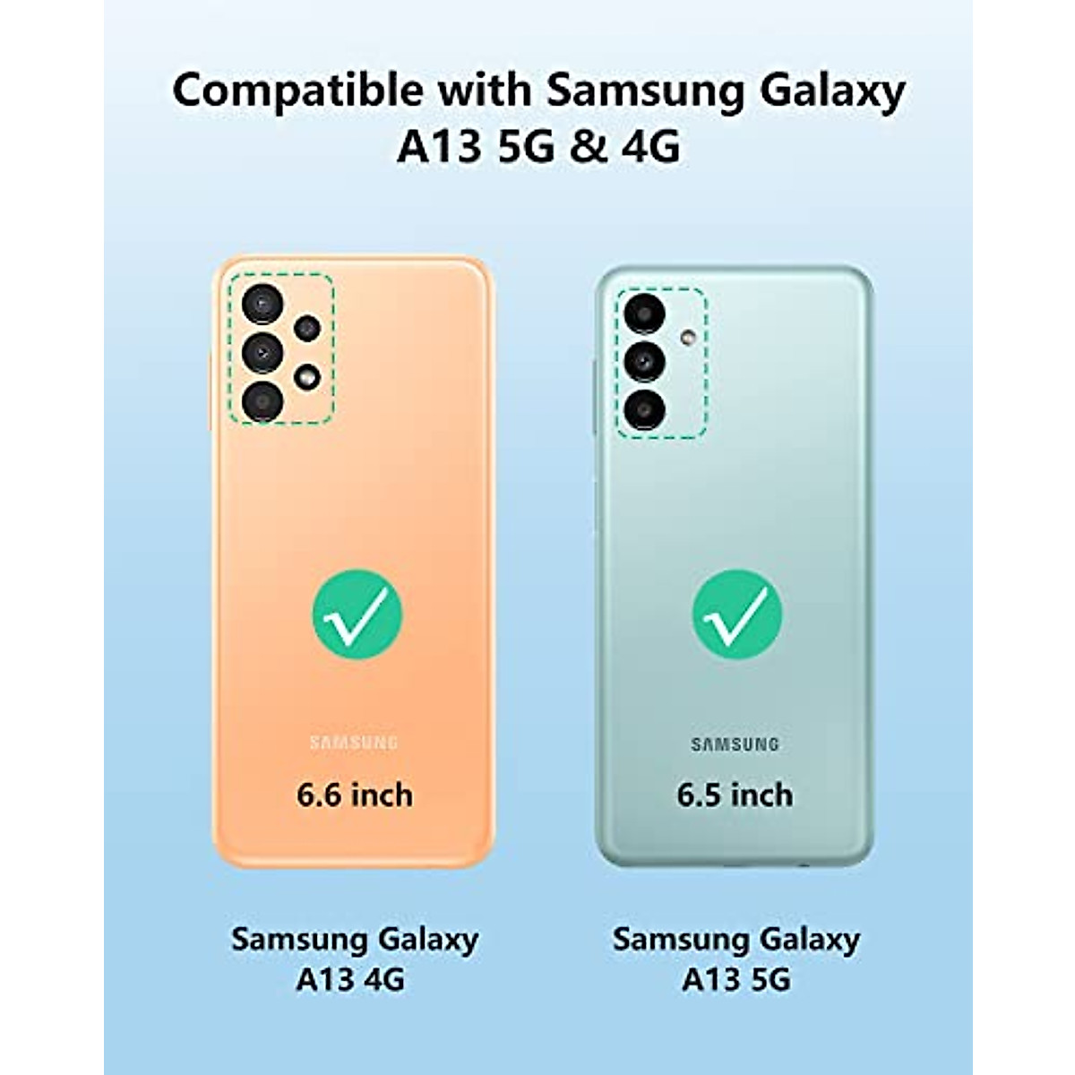 JXVM for Samsung Galaxy A13 4G-5G Case: with 2 Pack Tempered Glass Screen Protector Shockproof Kickstand Protective Cover Hybrid Design A135g Phonecase Protector Galaxya13 Cell Phone Cover for A 13 5G