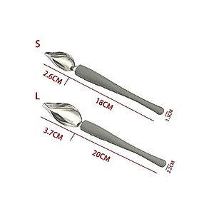 4 Pcs Culinary Drawing Decorating Spoons Set Drawing Decorating Spoon Plated Decorating Pencil Spoon Dessert Serving Decorating Spoon for Decorating Plates Cake and Dessert