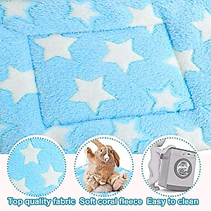 Jetec 3 Pcs Bunny Guinea Pig Beds Soft Bunny Mats Warm Guinea Pig Mat Small Animal Winter Bed Pads Fleece Sleeping Pads for Indoor Rabbit Hamster Squirrel Hedgehog Chinchilla Ferret(Star)
