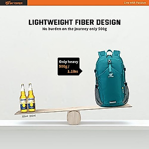 SKYSPER Packable Hiking Backpack 40L Lightweight Waterproof Backpack Travel Daypack for Men Women(Cyan)