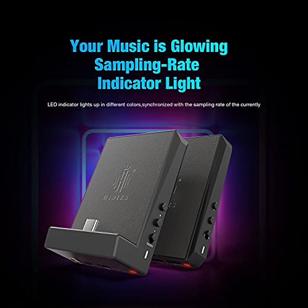HIDIZS DH80S Portable Balanced DAC & AMP, Supports MQA Audio Technology, DSD64/128 Portable Audio Decoding Amplifier, 4.4mm/3.5mm Port Output for Windows 10/Mac OS/iPad OS/Android/iOS System (Black)