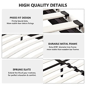Flolinda Twin Bed Frame with Velvet Upholstered Headboard, Wooden Sprung Slat Support Extend Mattress Life, Modern Platform Bed Frame No Box Spring Needed, Easy Assembly, Cream White