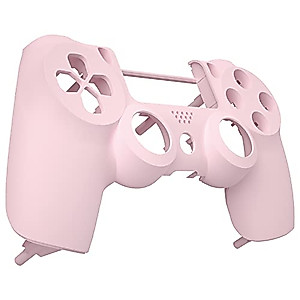 eXtremeRate Cherry Blossoms Pink Soft Touch Replacement Front Housing Shell Cover Compatible with ps4 Slim Pro Controller CUH-ZCT2 JDM-040/050/055 - Controller NOT Included