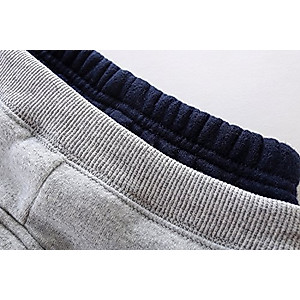 Mud Kingdom Baby Boys Joggers Winter Cute Bear Fleece 18-24 Months Gray