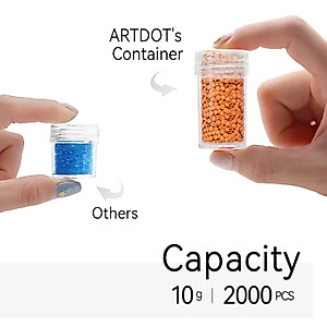 ARTDOT 120 Slots Storage Container for Diamond Art Kits for Adults,Portable Bead Storage Boxes for Diamond Painting Accessories and Tools(Pink)