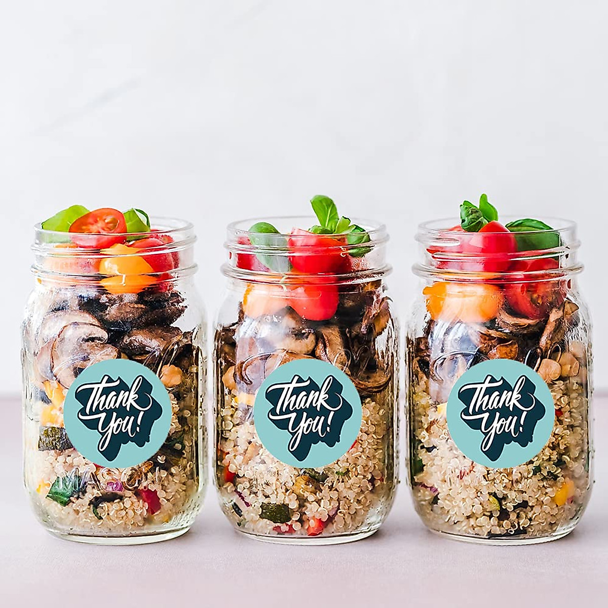 Thank You Stickers, 1.5" Thank You Stickers Roll for Small Business, Decorative Sealing Stickers for Envelope, Gifts, Boxes, Bags, Packaging, Holiday, 500 Pieces Each Roll Blue