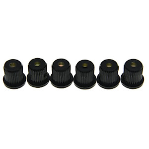 Dopro Set of 6 Black Guitar String Through Body 5/16" String Ferrules for American Standard Telecaster