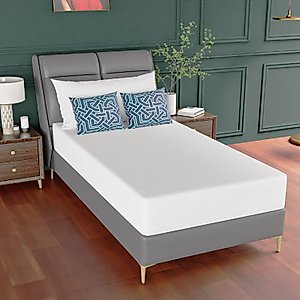 PayLessHere 10 Inch Twin Mattress Green Tea Memory Foam Mattress CertiPUR-US Certified,Medium-firm mattress，Removable Soft Cover,Fiberglass Free,Twin mattresses for Bed Frame, Bunk Bed, Trundle, White