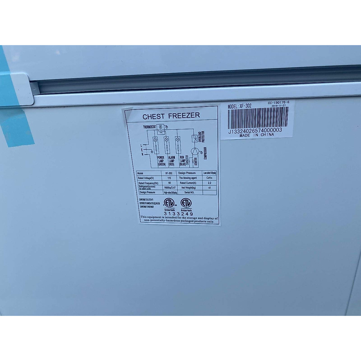 Commercial Freezer Chest freezer 10 Cuft NSF Restaurant 44" White Stand Alone Solid Flat Top w/Storage Baskets XF-302