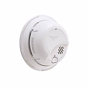 FIRST ALERT BRK 9120LBL Hardwired Smoke Detector with Adapter Plugs for Easy Replacement , White