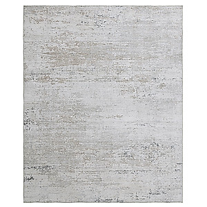 HOMBYS 9x12 Modern Area Rug for Living Room Bedroom, Large Boho Floor Carpet with Non-Slip Backing for Indoor Office Dining Room, Abstract Home Deco Non-Shedding, Khaki, Machine Washable