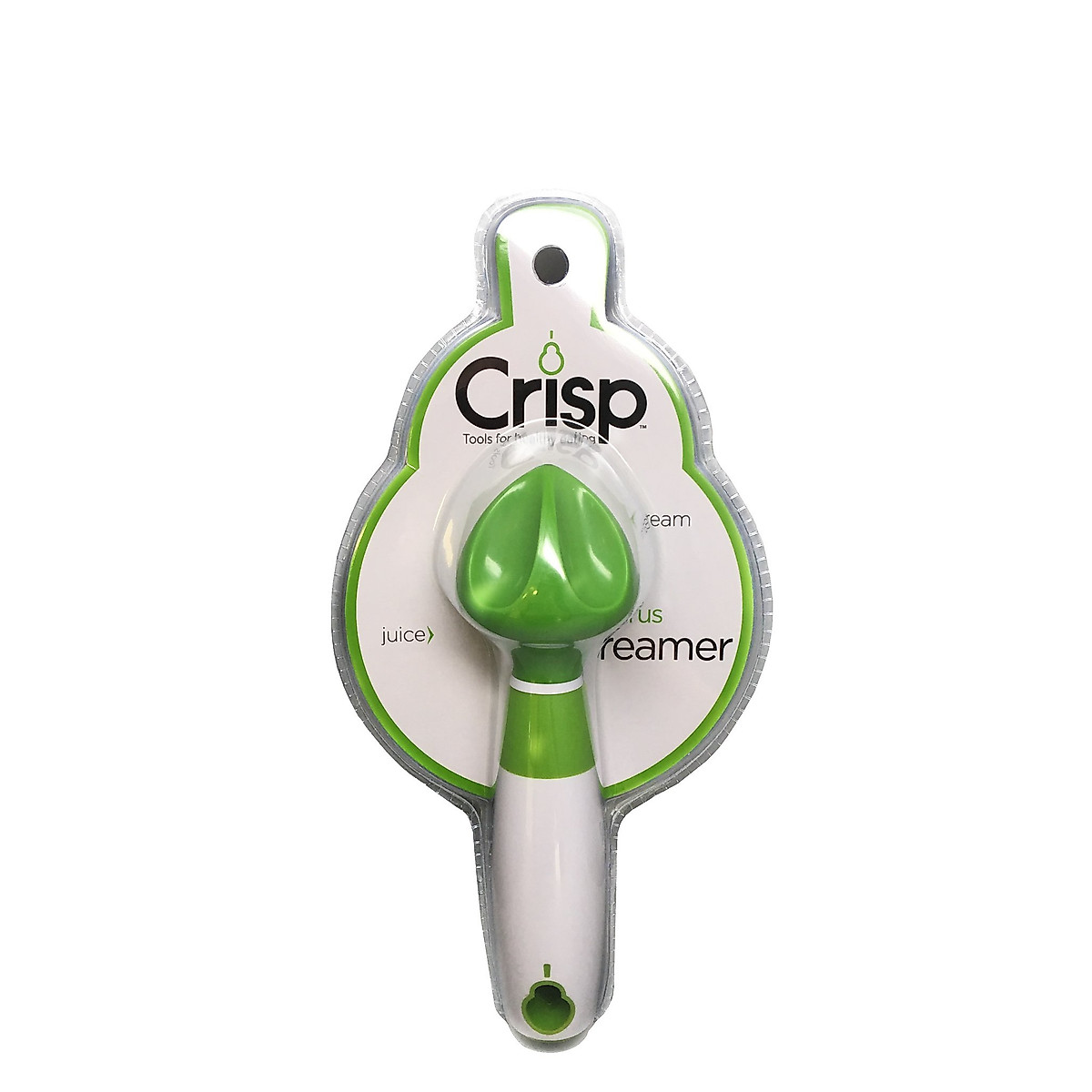 Crisp Lemon Citrus Juicer Reamer - Handheld Lime Orange Juice Squeezer - Plastic Juice Extractor, Manual Fruit Juicer with Ergonomic Handle - Fresh Lemon Juice Kitchen Tool, Durable, Dishwasher Safe