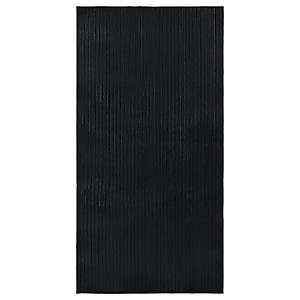 Sweet Home Stores Rubber Collection Multi-Purpose Rubberback Indoor/Outdoor Rubber Mat, 2' x 3', Black