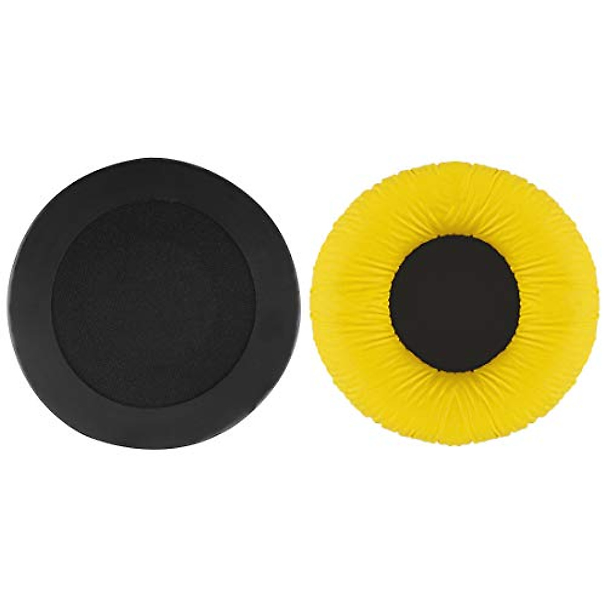 Geekria QuickFit Leatherette Replacement Ear Pads for Sennheiser HD25, HD25-II, HD25SP, HD25SP-II, Limited 75th Anniversary Edition Headphones Earpads, Ear Cushion Repair Parts (Yellow)
