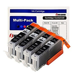 INK4WORK Compatible Ink Cartridge Replacement For Canon CLI-251XL CLI-251 XL For PIXMA MX722 MX922 iP7220 iP8720 iX6820 MG5420 MG5422 MG5520 MG5522 MG5620 (Photo Black, 4-Pack)
