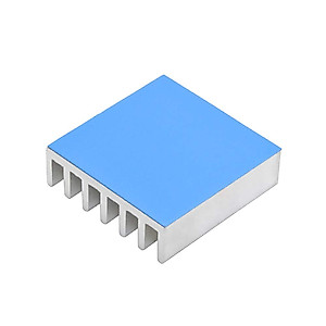 20pcs Aluminum Heatsink 20x20x6mm / 0.79x0.79x0.24 inches with Thermal Conductive Adhesive Tape for Electronic Chip MOS IC Diode Triode Cooling Heat Dissipation