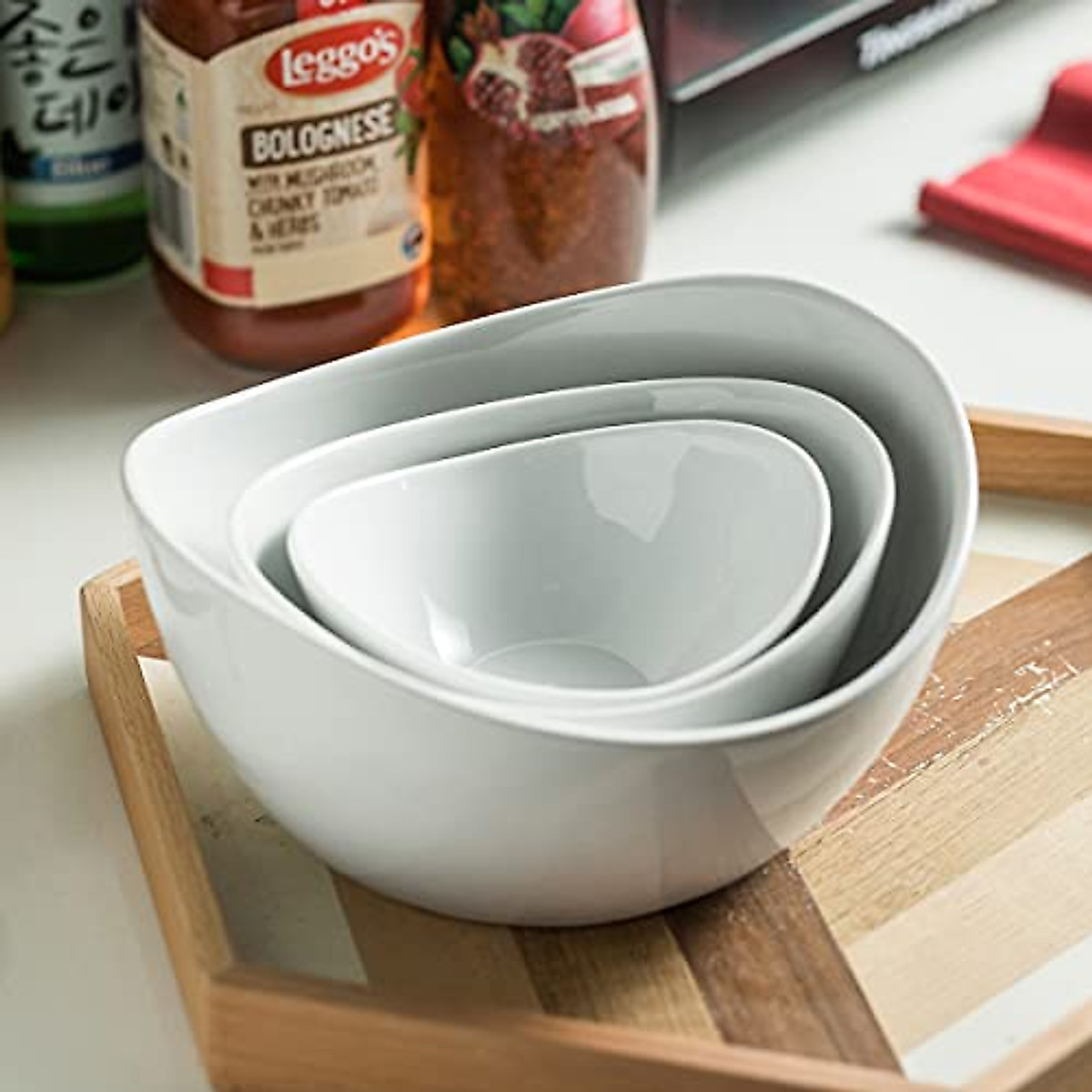 YHOSSEUN 3 Tier Serving Stand Oval Serving Bowl with Metal Rack, Tied Serving Tray Food Display Dessert Appetizer, Serving Bowl Fruit Chip Dip Bowl Set for Parties, Gold