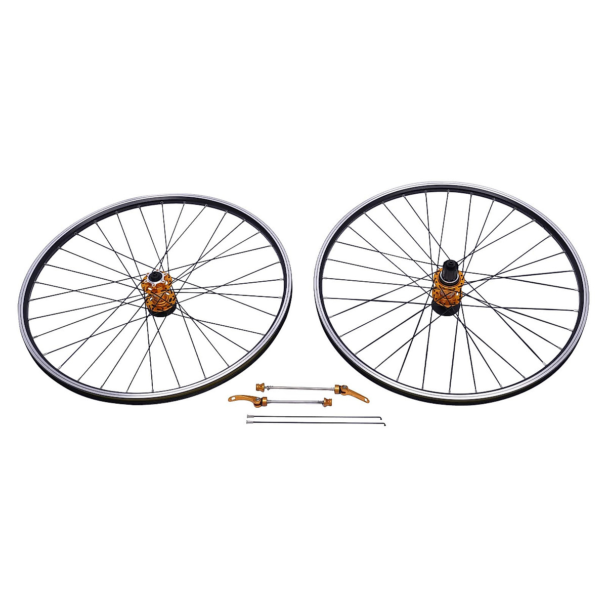 LIANDU-US Mountain Bike Wheelset 27.5'' Aluminum Alloy Rim Disc Brake MTB Wheelset 440 LB Load Front Rear Wheels Black Bike Wheels Fits 7/8/9/10/11/12 Speed Cassette Bicycle Wheelset